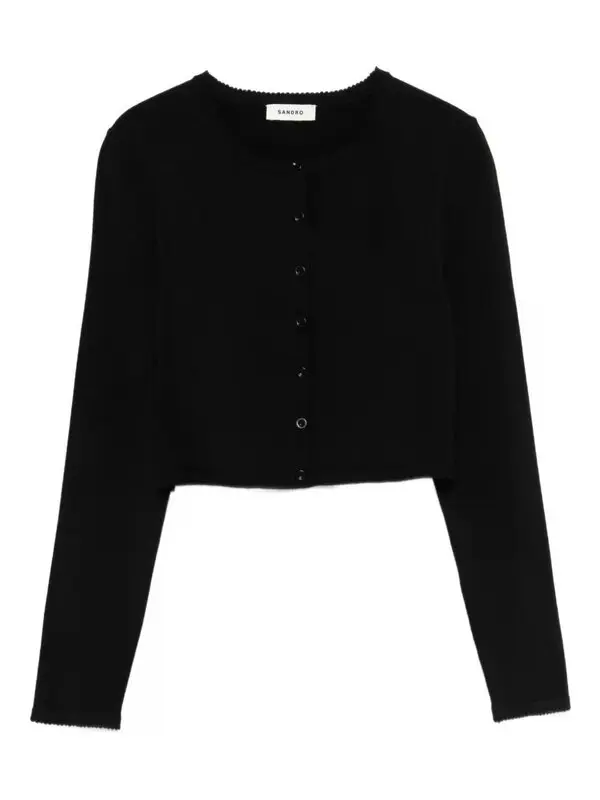Sandro Button-fastening Cropped Cardigan