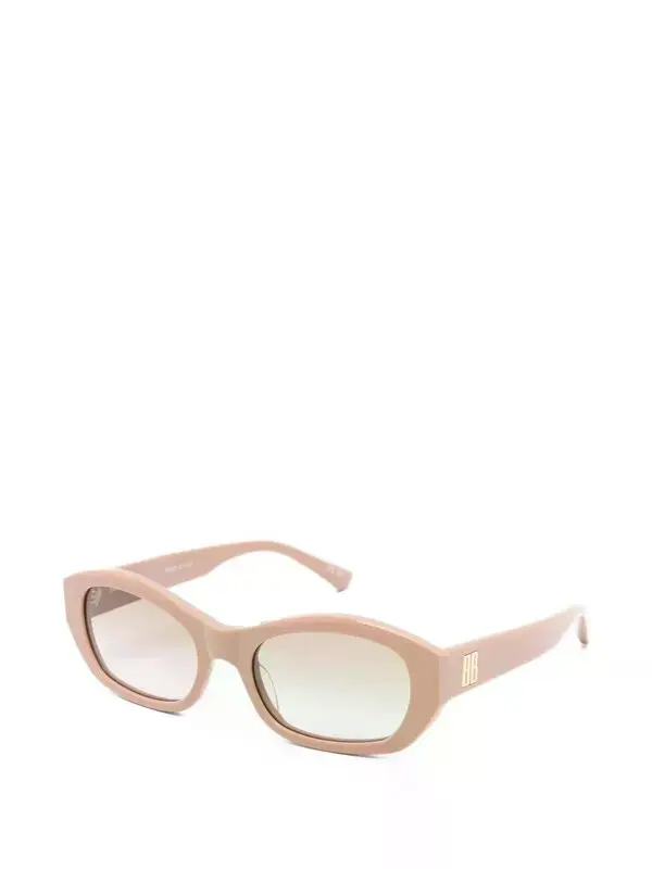 Balenciaga Logo Oval-frame Sunglasses
