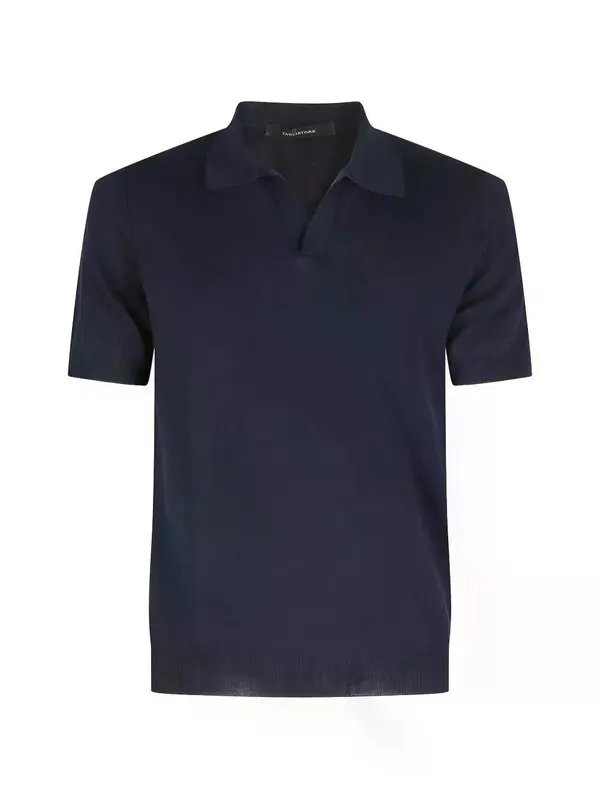 Tagliatore Short Sleeve Polo Shirt - Blue