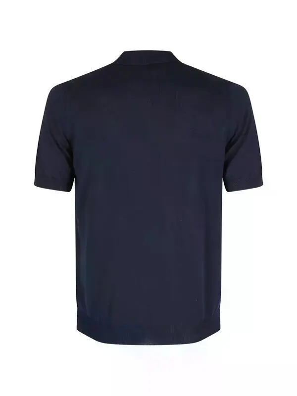 Tagliatore Short Sleeve Polo Shirt - Blue