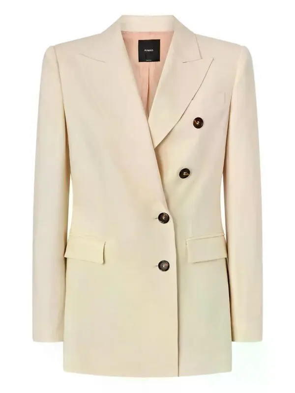 Pinko Double-breasted Blazer - Neutrals
