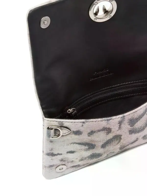 Pinko Mini Love Silver Hardware Printed Shoulder Bag
