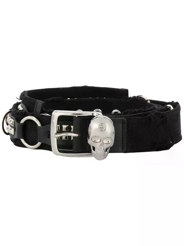 Philipp Plein Double Layered Belt - Black