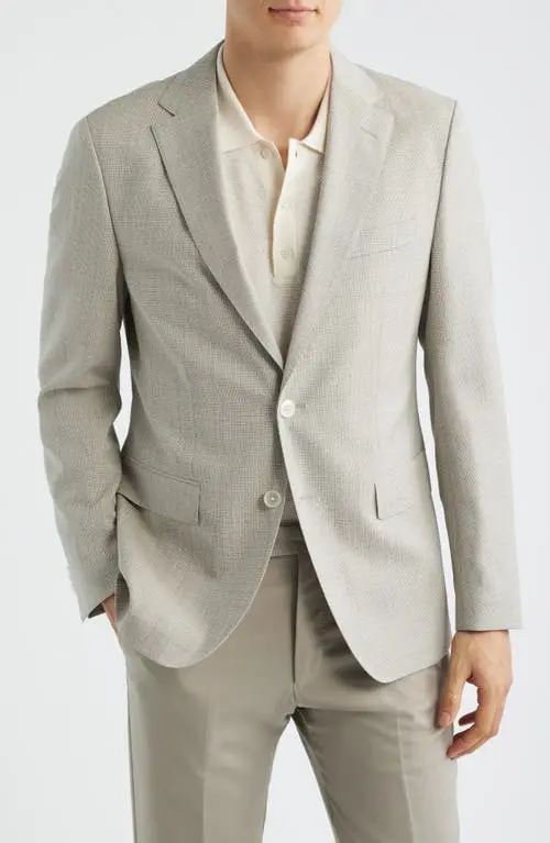 BOSS Hutson Slim-fit Virgin Wool Sport Coat - Open White