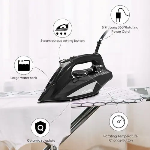 AEMEGO Steam Iron For Clothes
