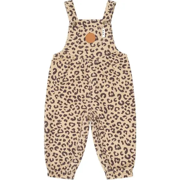 HUXBABY Leopard Print Denim Overalls - Animal
