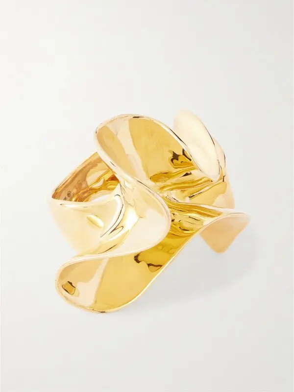 Bottega Veneta Plated Statement Ring - Gold