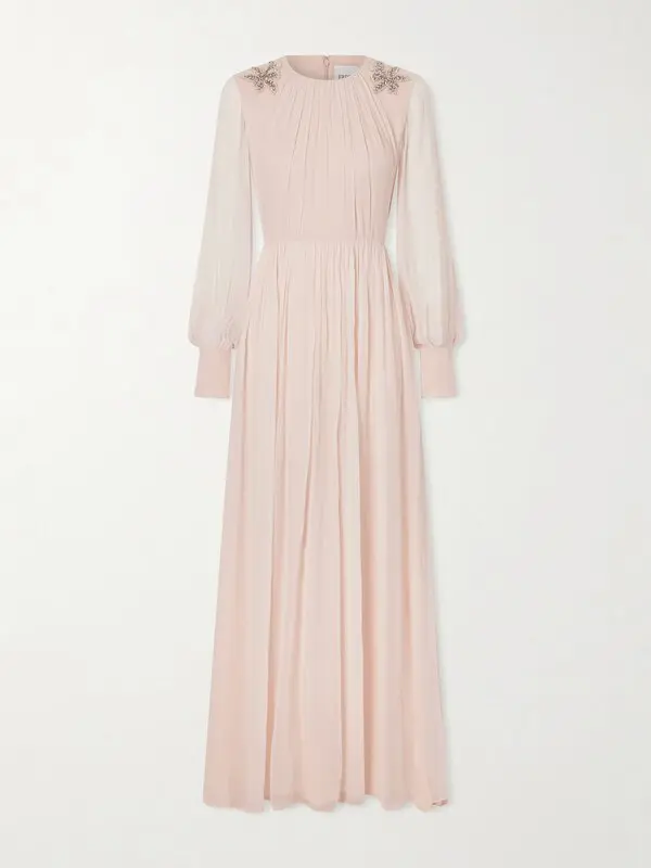 Erdem Crystal-embellished Crêpon Gown