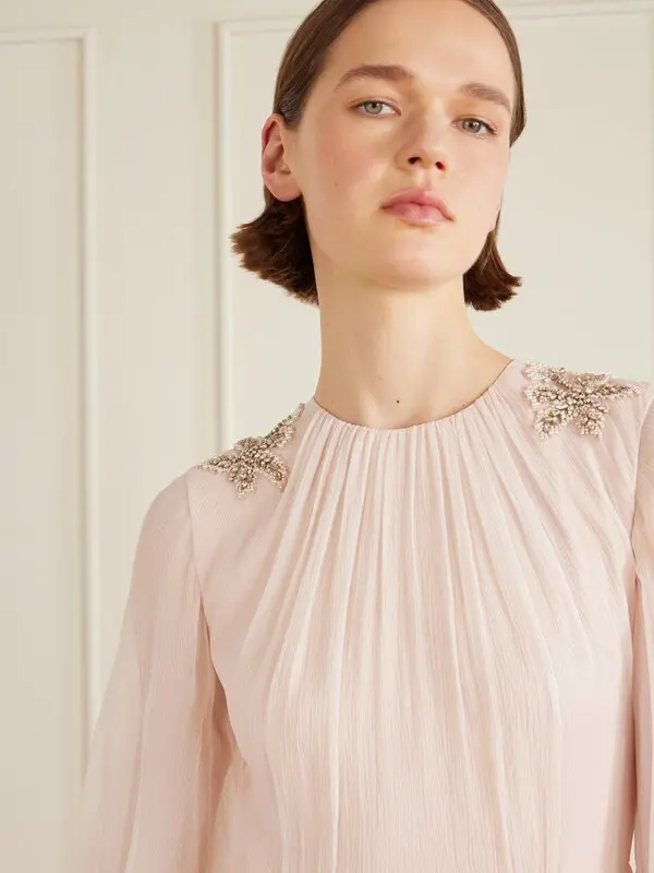 Erdem Crystal-embellished Crêpon Gown