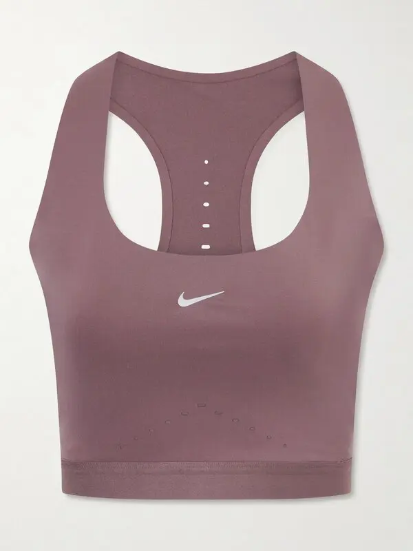 Nike Swift Mesh-trimmed Dri-fit Sports Bra - Purple
