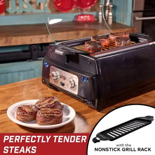 KITCHEN CHEF Indoor Smokeless Rotisserie Grill