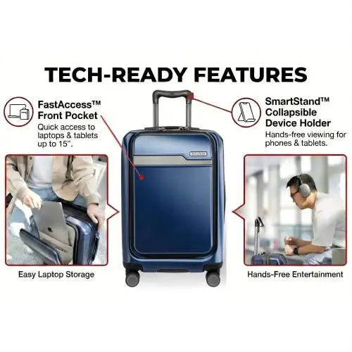 RICARDO BEVERLY HILLS 21" Expandable Carry-on Luggage - Ocean Blue