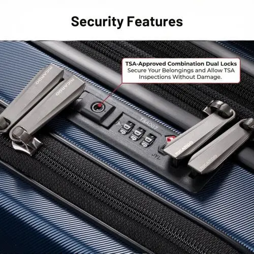 RICARDO BEVERLY HILLS 21" Expandable Carry-on Luggage - Ocean Blue