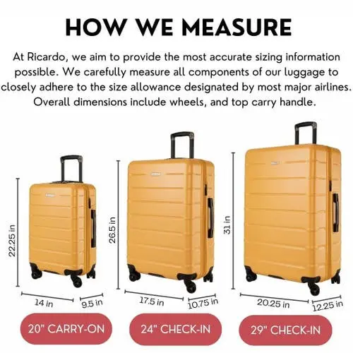 RICARDO BEVERLY HILLS Cambria Hardside 3-piece Luggage Set