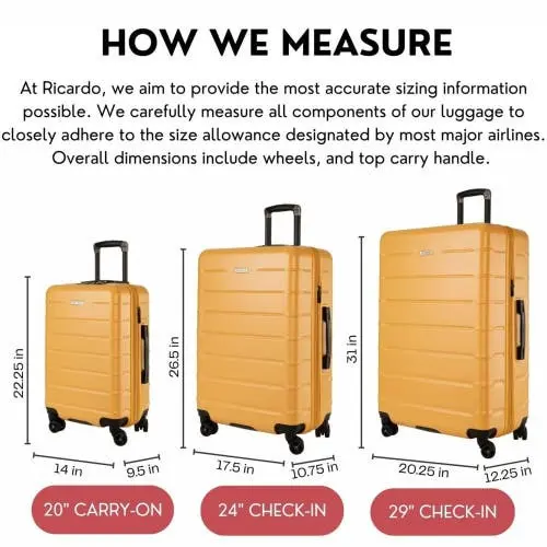RICARDO BEVERLY HILLS Cambria Hardside 3-piece Luggage Set