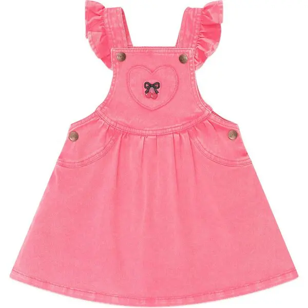 HUXBABY Cherry Pinafore - Washed Cherry