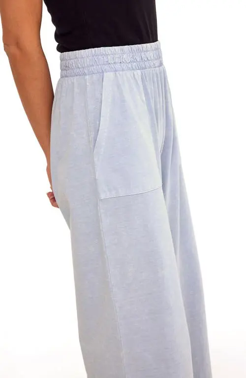 THREADS 4 THOUGHT Alva Mineral Wash Pull-on Wide Leg Capri Pants - High Tide