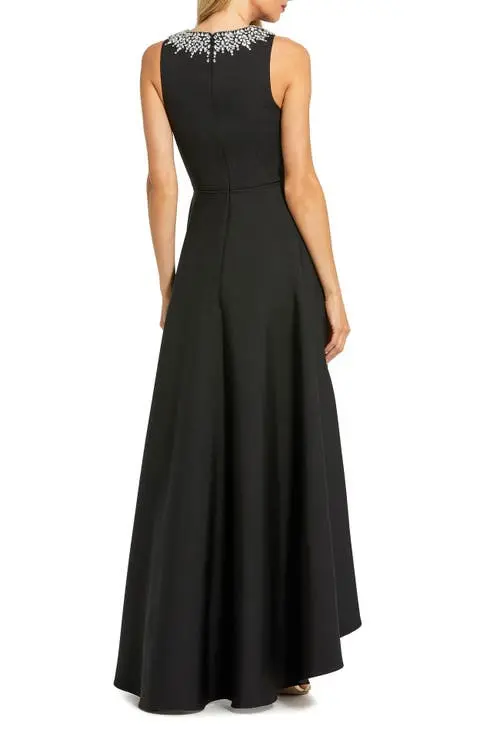 Mac Duggal Crepe Embellished High-low Gown