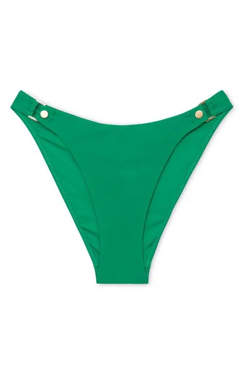 REISS Sandy High-cut Bikini Bottom - Green