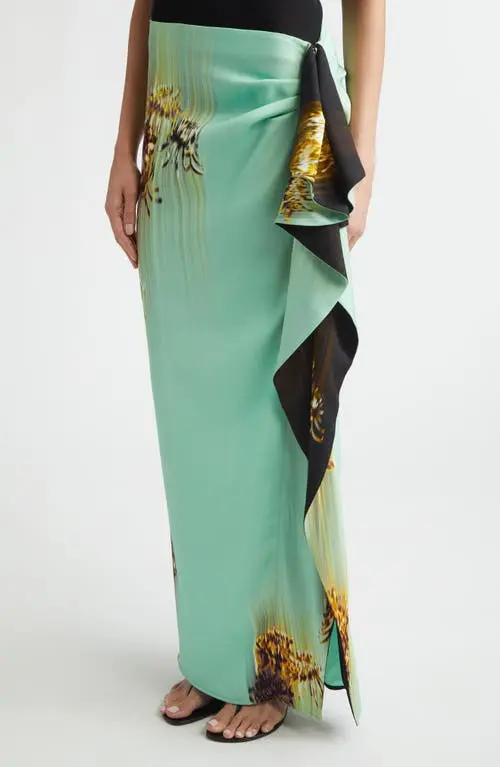Proenza Schouler Cella Ruffle Cady Skirt - Glass Multi