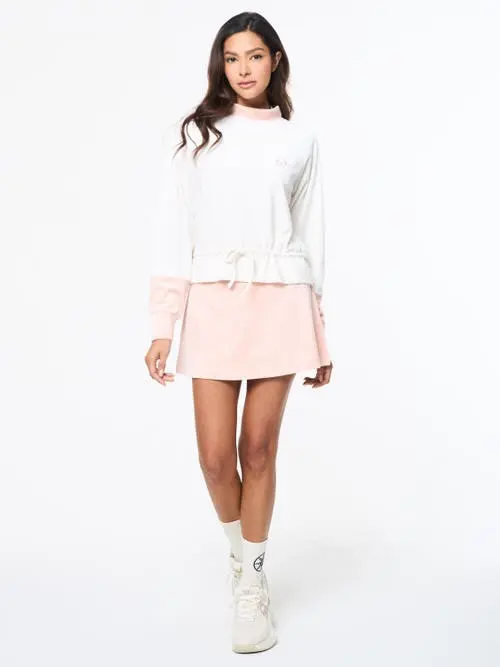 SERGIO TACCHINI Lina Velour Top - Gardenia
