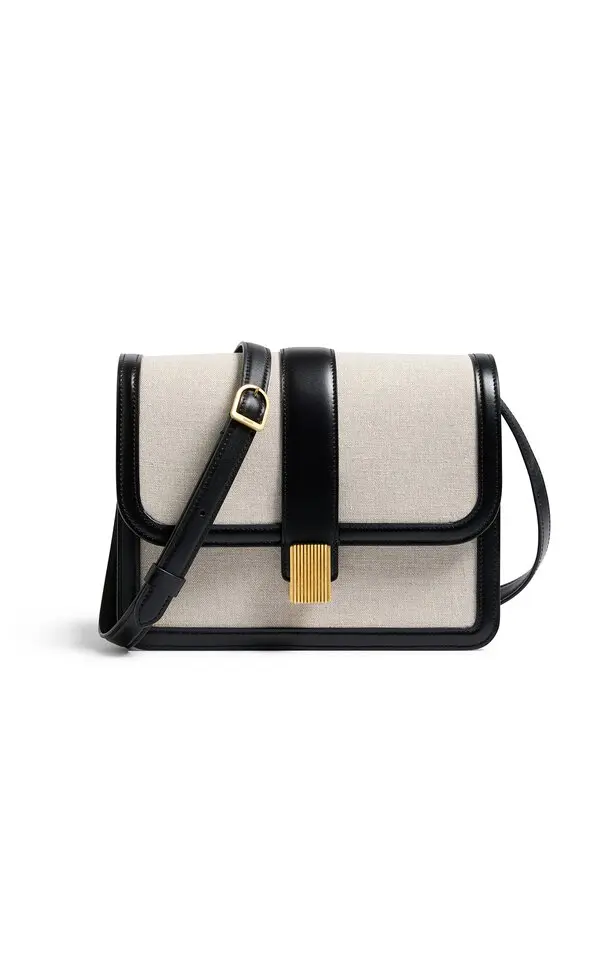 Khaite Blake Canvas Crossbody Bag - Black
