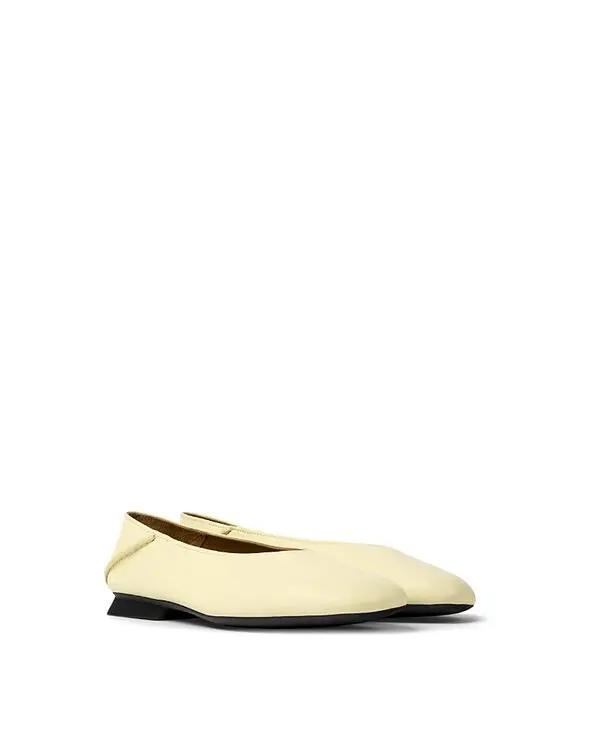 Camper Casi Myra Leather Ballerina - Yellow