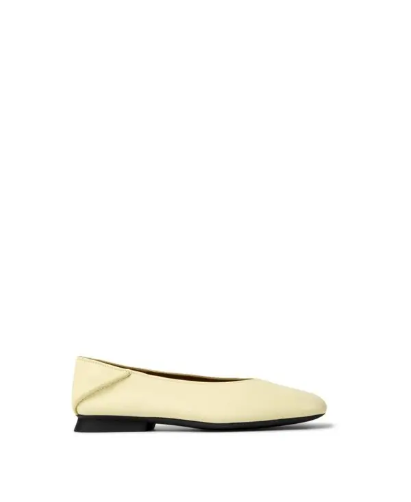 Camper Casi Myra Leather Ballerina - Yellow