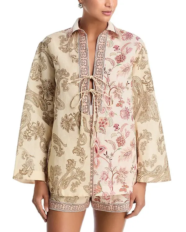 Hemant & Nandita Drop Shoulder Collared Tunic - Multi