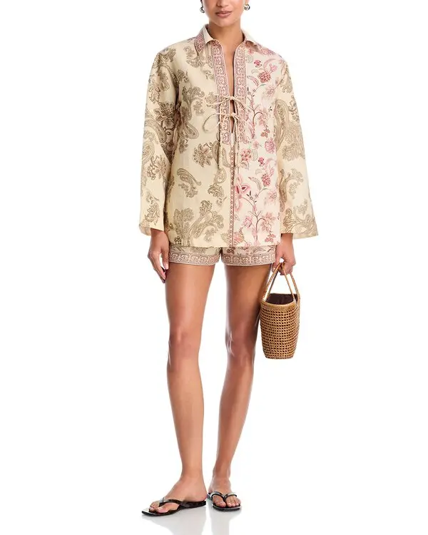 Hemant & Nandita Drop Shoulder Collared Tunic - Multi