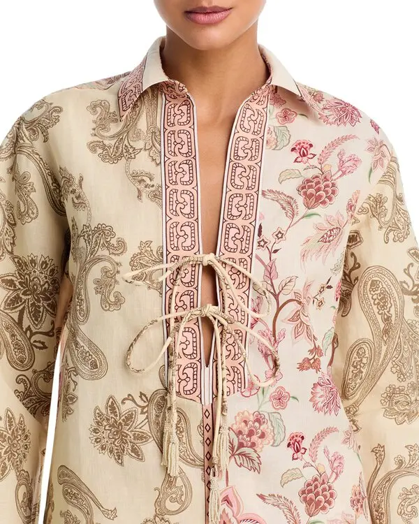 Hemant & Nandita Drop Shoulder Collared Tunic - Multi