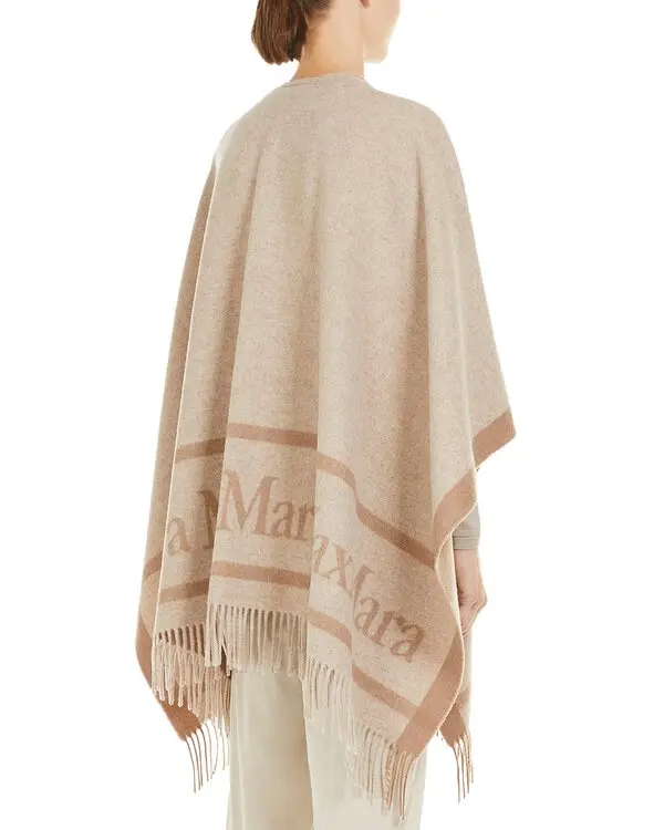 Max Mara Hilde Wool Poncho - Beige