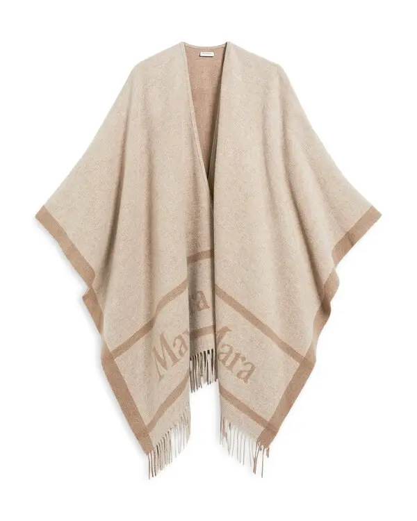 Max Mara Hilde Wool Poncho - Beige