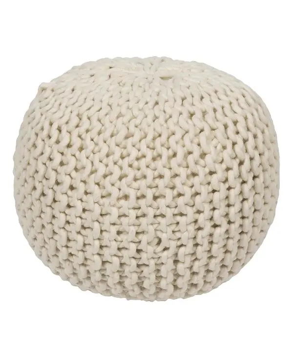 SURYA Desoto Pouf - Tan