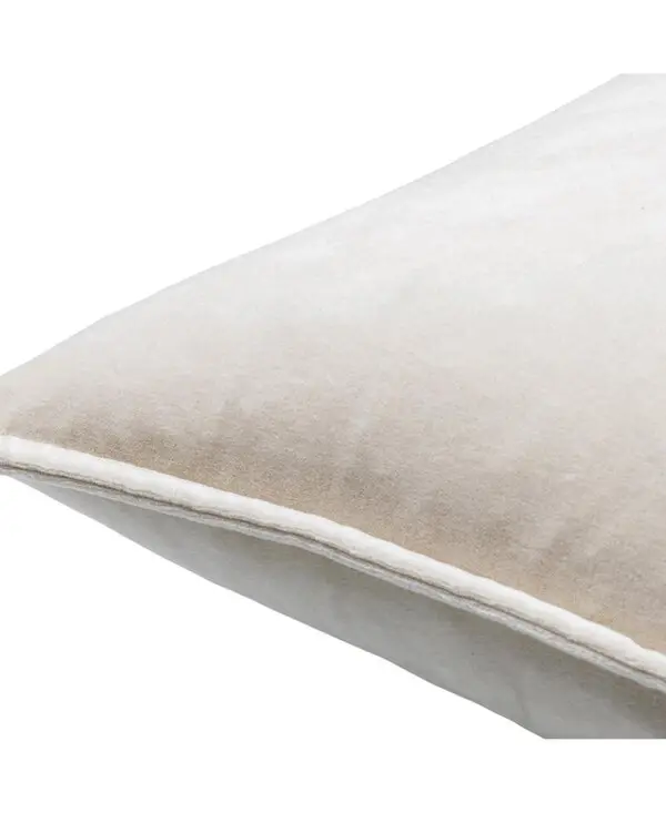 SURYA Cotton Velvet Decorative Pillow - Light Beige
