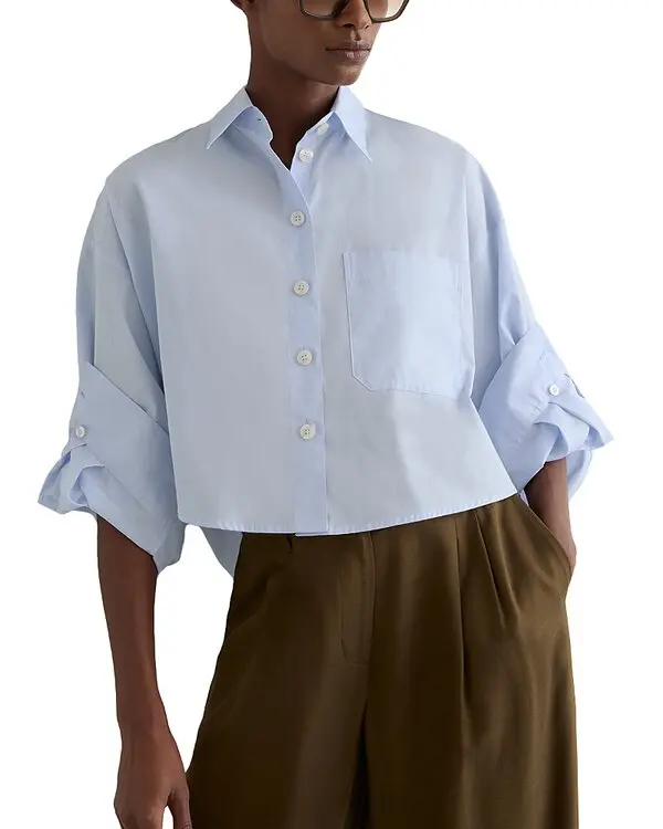REISS Solenge Cropped Shirt