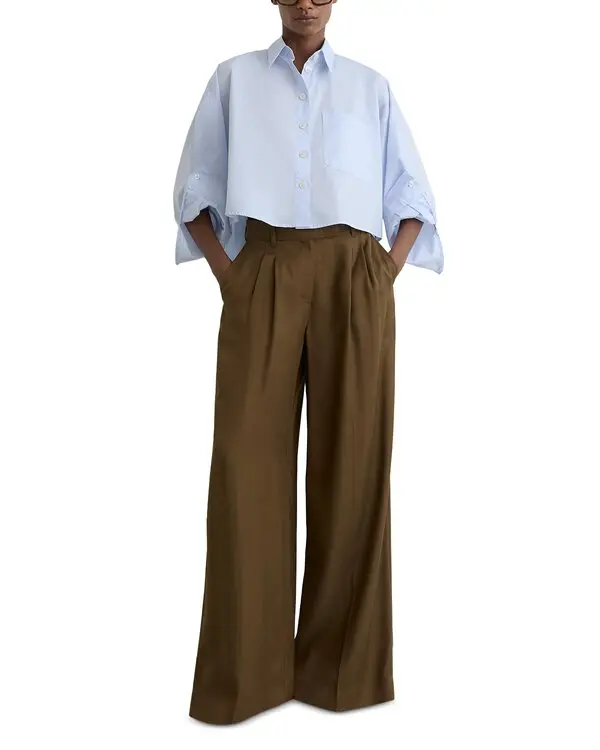 REISS Solenge Cropped Shirt