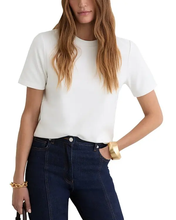 REISS Ribbed Neck T-shirt