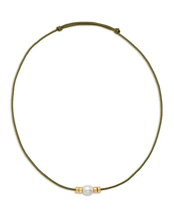Zoe Chicco 14k Yellow Pearl And Rondelle Collar Necklace - Gold