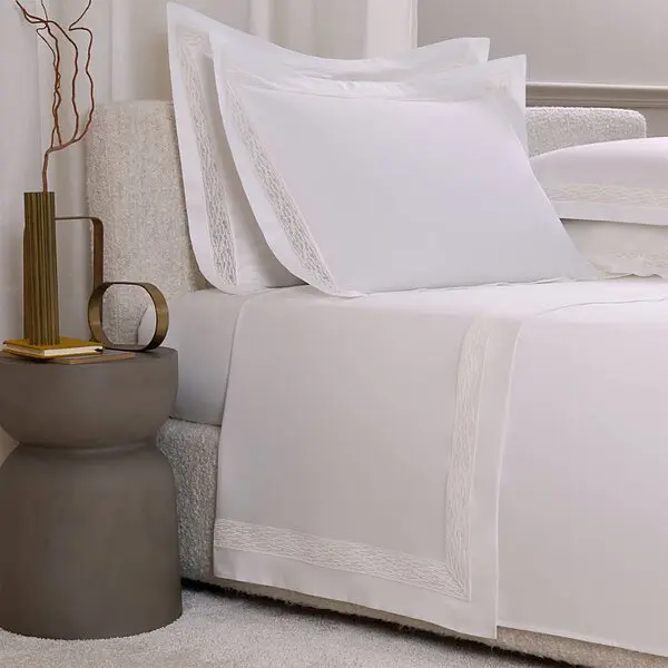 Frette Balance Lace Sheet Set, Queen - Milk