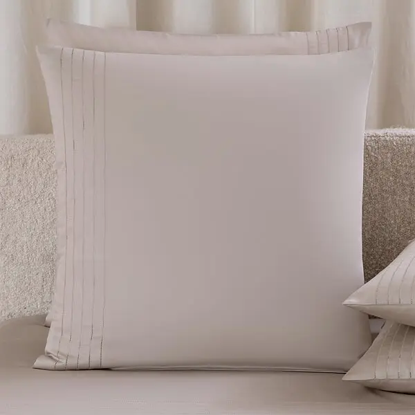 Frette Lush Ajour Euro Sham, Pair - Greige