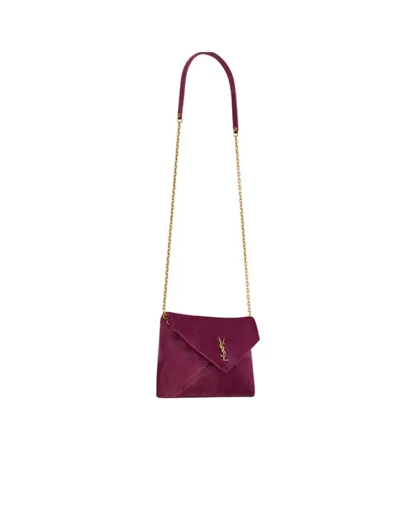 Saint Laurent Cassandre Small Chain Pouch - Deep Fuchsia