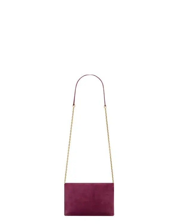 Saint Laurent Cassandre Small Chain Pouch - Deep Fuchsia