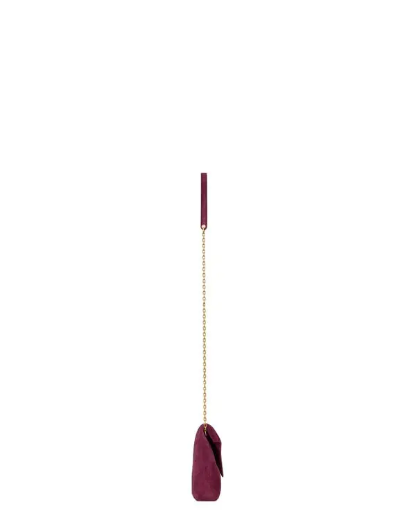 Saint Laurent Cassandre Small Chain Pouch - Deep Fuchsia