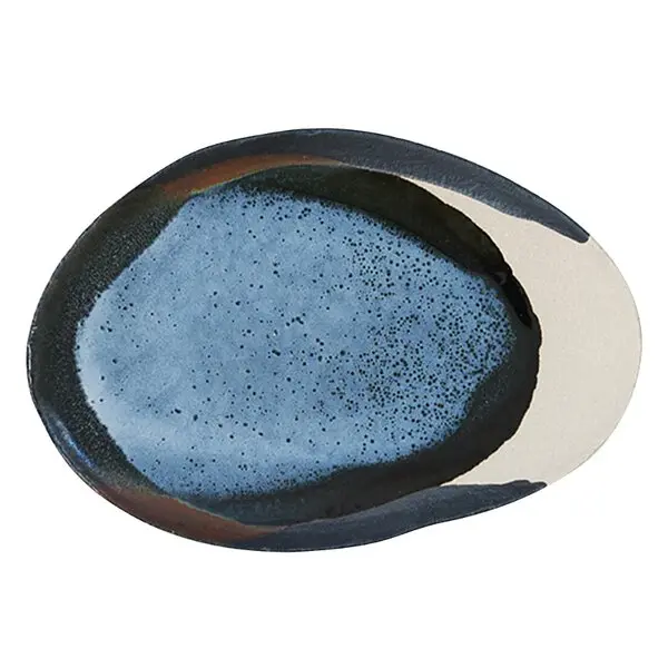 JARS Wab Awai Oval Platter Medium - Dark Blue