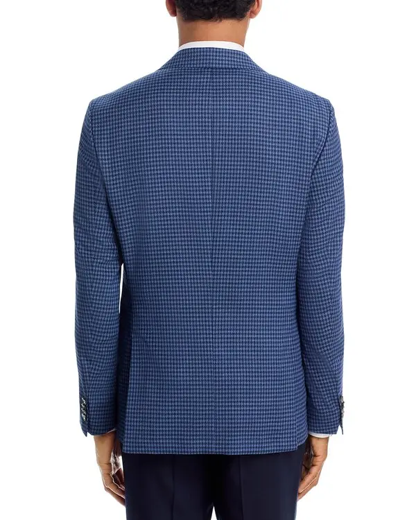 BOSS H-hutson Gingham Slim Fit Suit Jacket - Dark Blue
