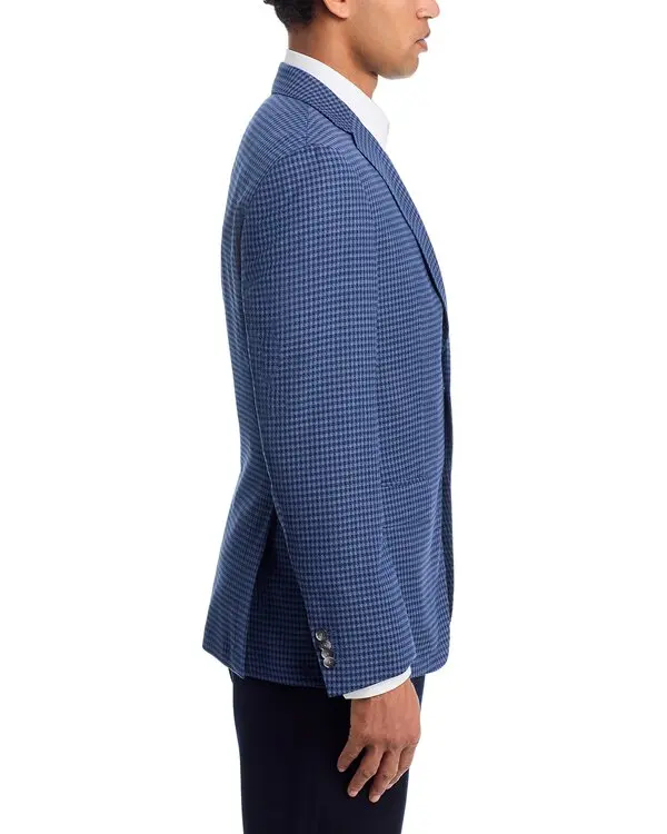 BOSS H-hutson Gingham Slim Fit Suit Jacket - Dark Blue