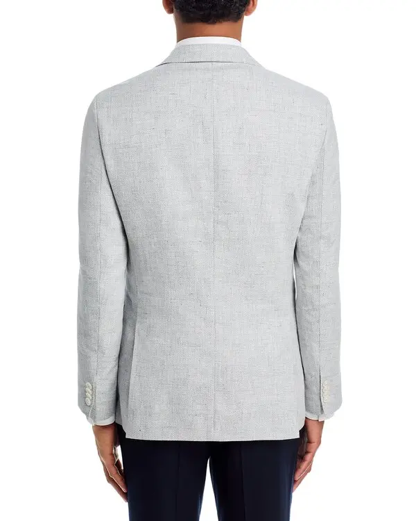 BOSS Textured Regular Fit Hutson Suit Jacket - Open Gray