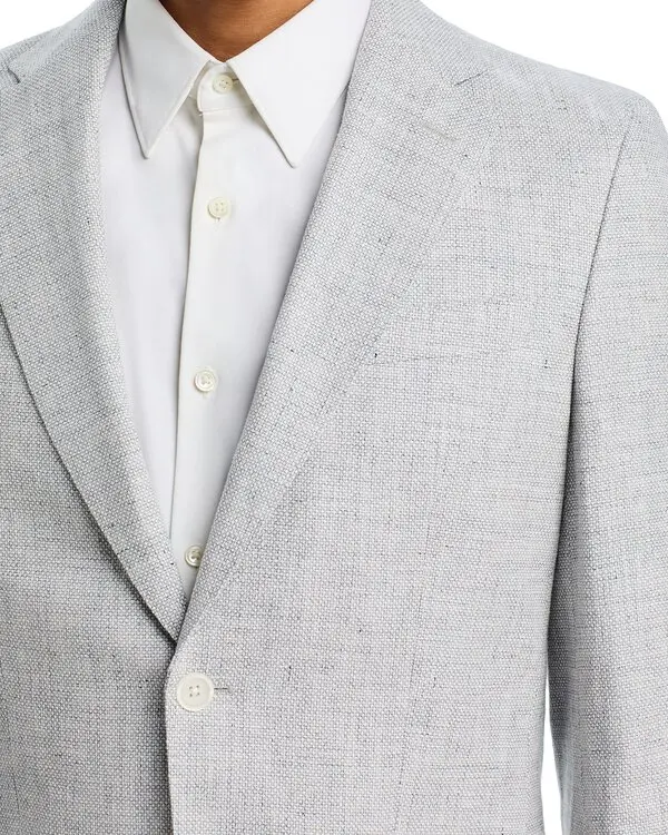 BOSS Textured Regular Fit Hutson Suit Jacket - Open Gray