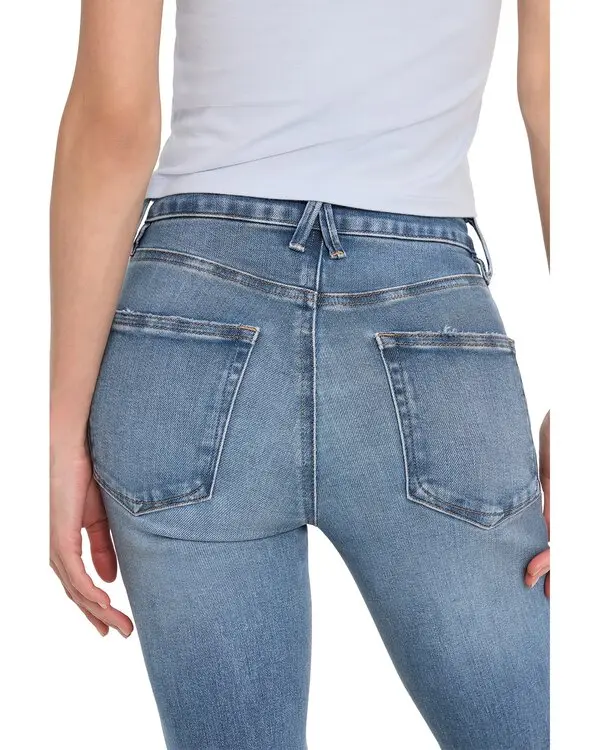 Good American Good Legs Soft Touch Mid Rise Flare Jeans - Indigo